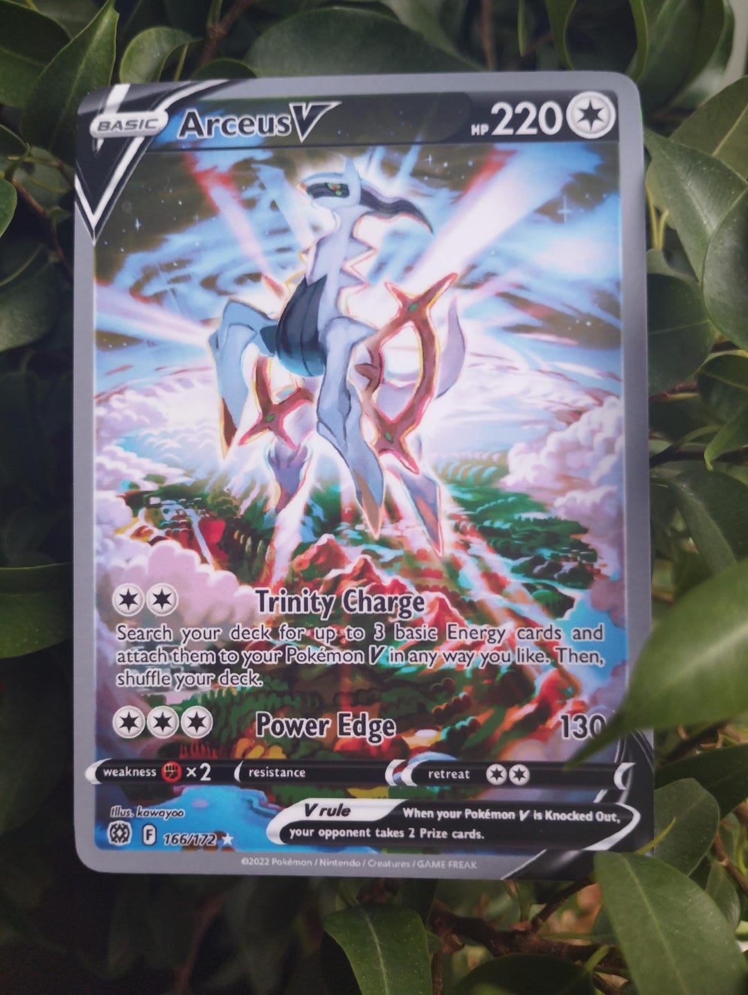 Arceus Proxy Card | Brilliant Stars Arceus V Art | Fan Made Pokémon TCG ...