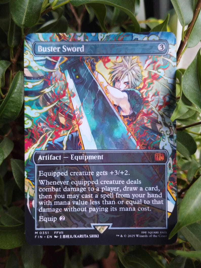 Buster Sword Proxy Card | Final Fantasy Legendary Weapon Art | Fan Made ...