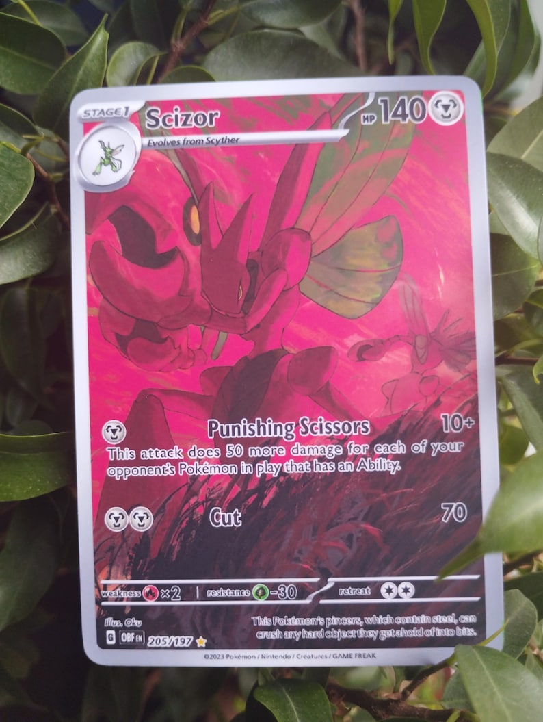 Scizor Proxy Card | Obsidian Flames Scizor Art | Fan Made Pokémon Card ...
