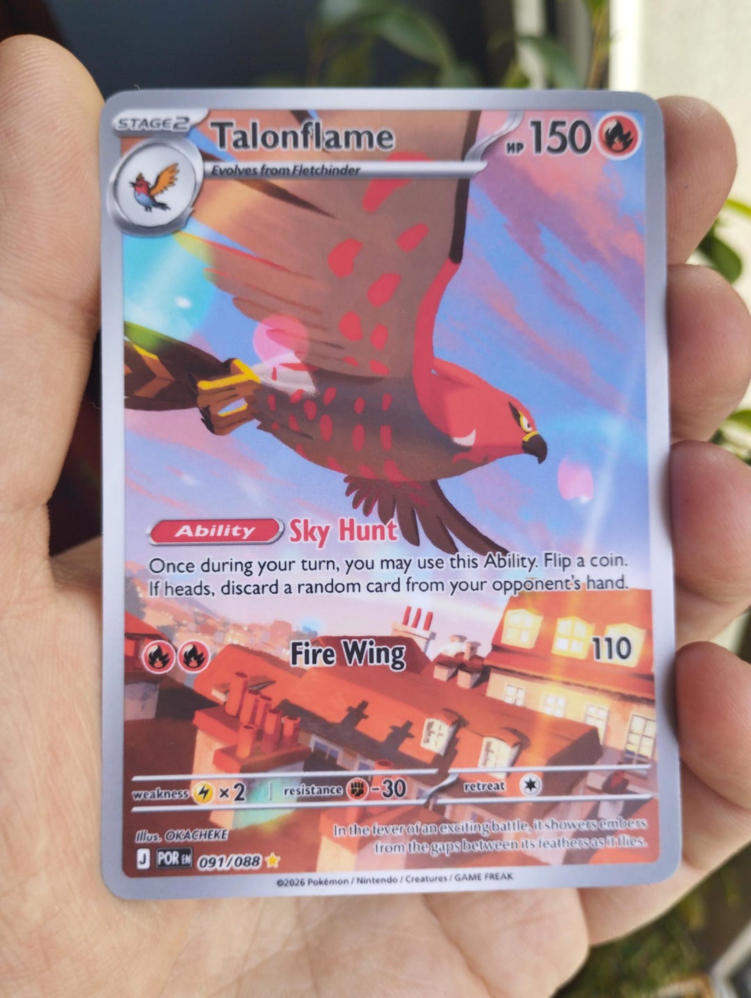 Talonflame Proxy Card | Perfect Order Set Art | Fan Made Pokémon TCG ...