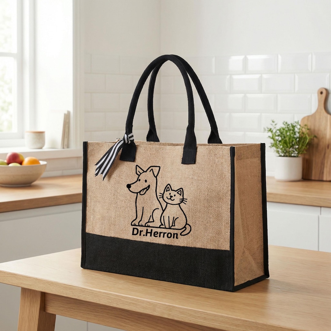 Veterinarian Doctor Tote Bag, Vet Student Gift Bag,custom Burlap ...