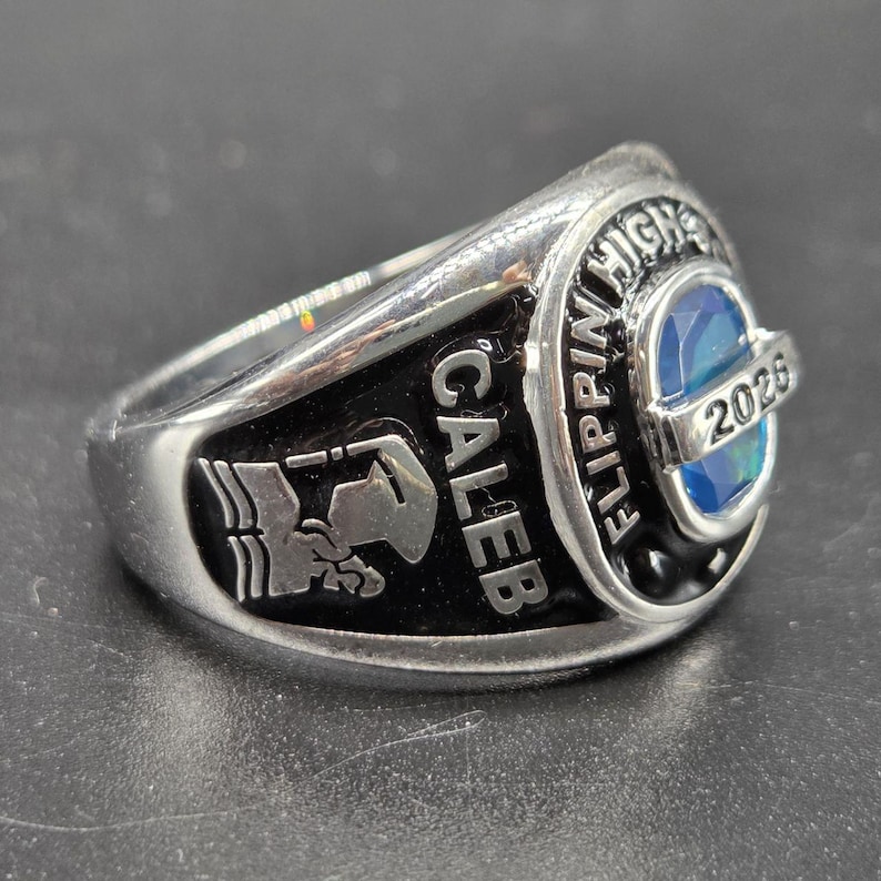 2026 Graduation Men’s Cushion Birthstone Class Ring High School ...