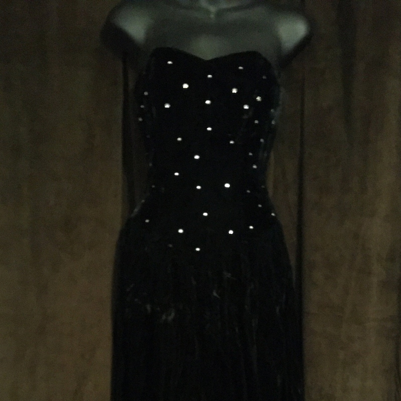 Black Rhinestone Dress - Etsy