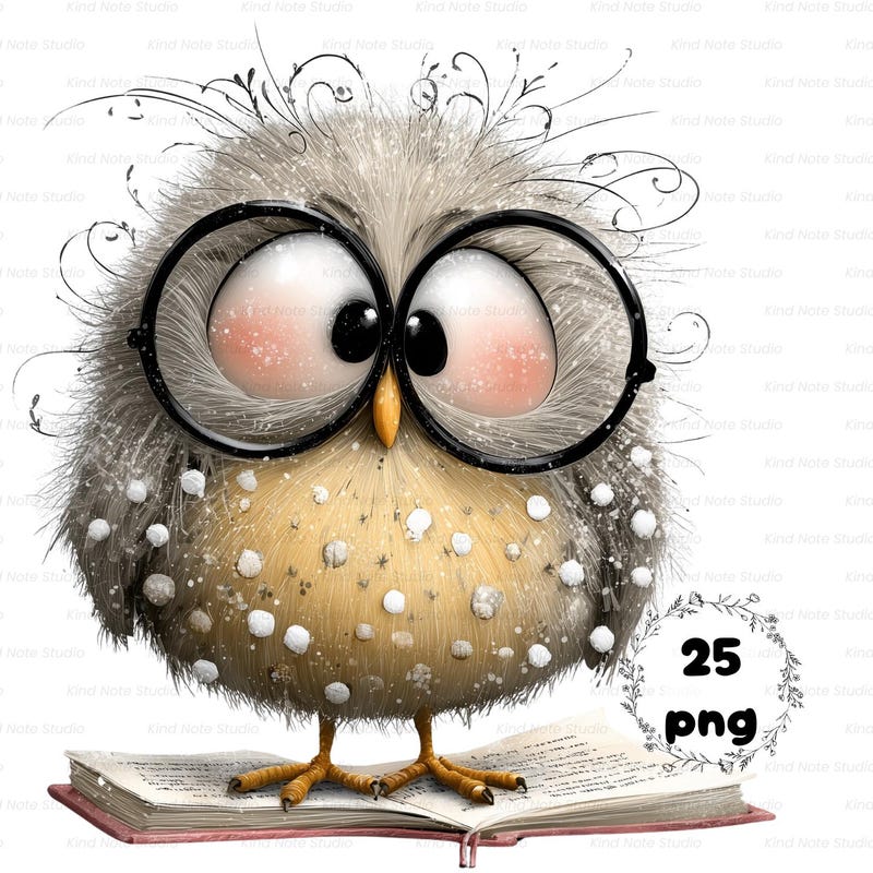 Kawaii Owl Clipart - Etsy