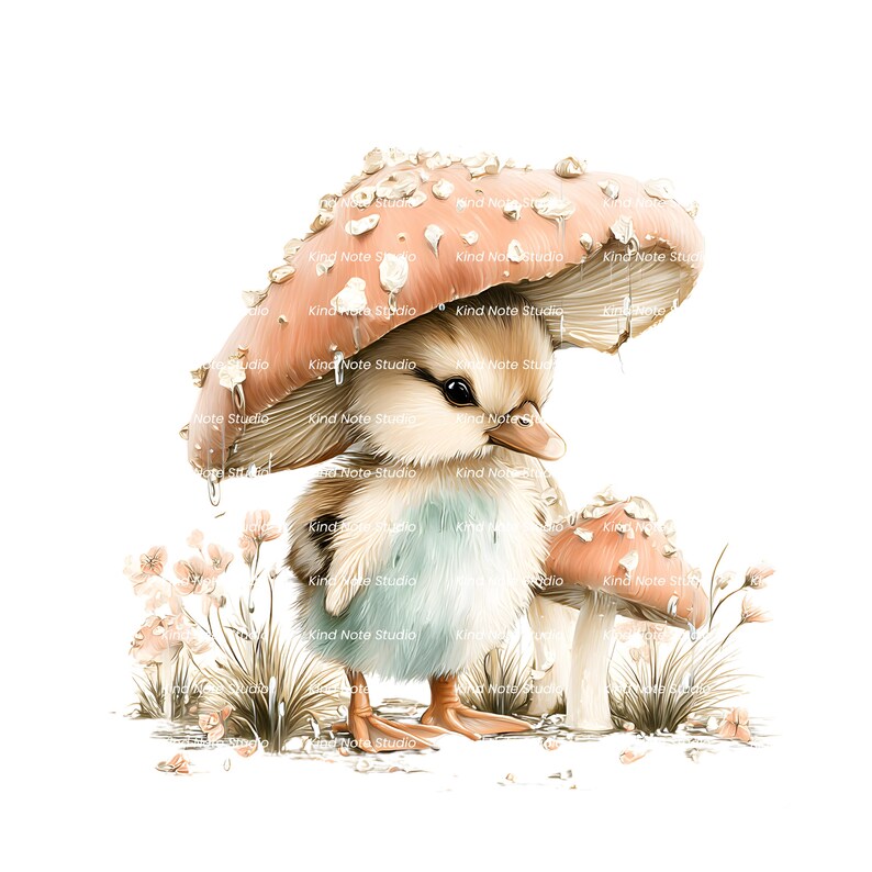 Cute Rainy Day Animals Clipart Bundle, Whimsical Forest Animals PNG ...