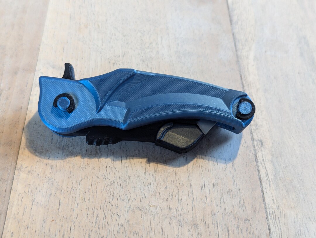3D Printed Folding Utility Knife – One-handed Flick Open, Ergonomic ...