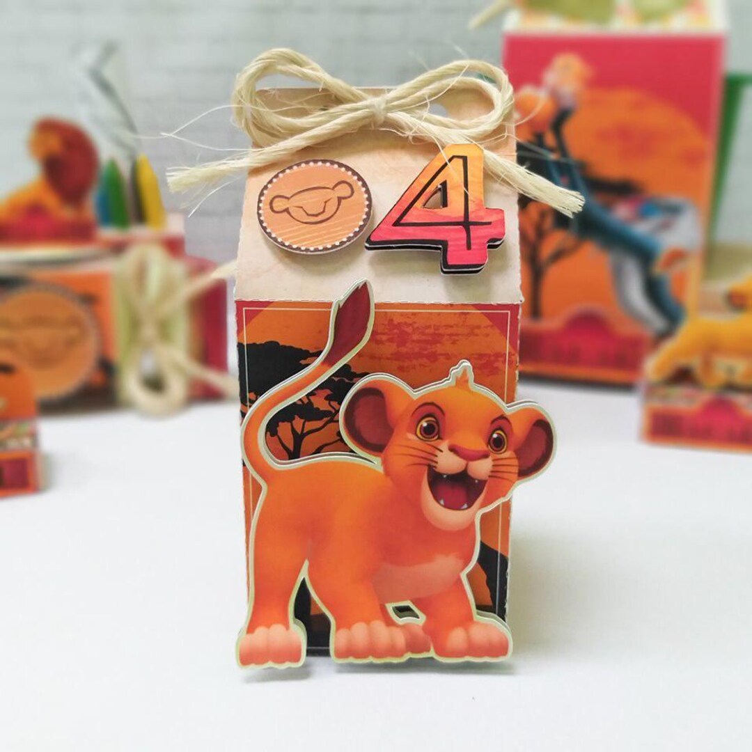 Custom Milk Box - Personalized Party Treat Box -theme - Safari- Milk ...