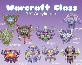 Wow Class Pins - Etsy