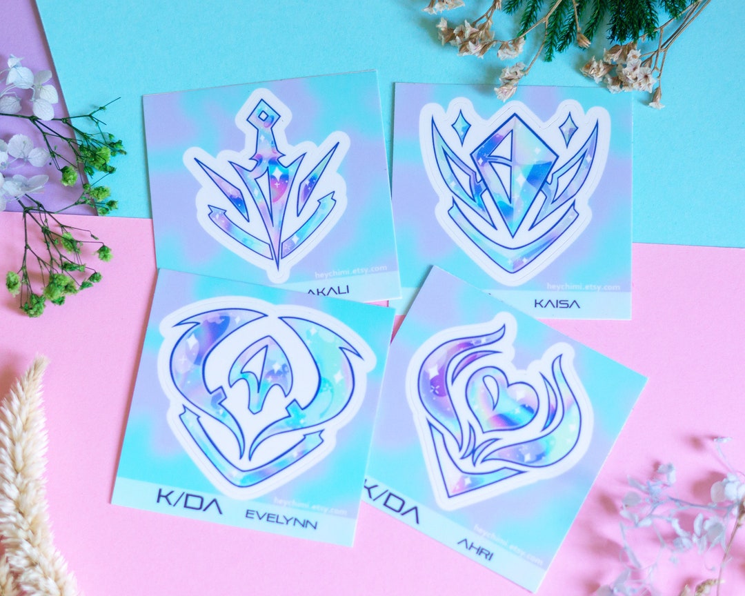 K/DA Kawaii Stickers, Cute Vinyl Decals (6cm) - Etsy