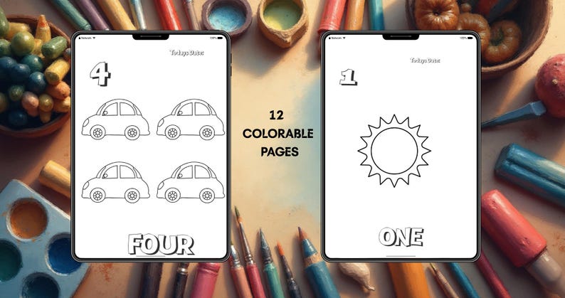 Number Coloring Pages for Kids, Printable Preschool Worksheets, Learn ...