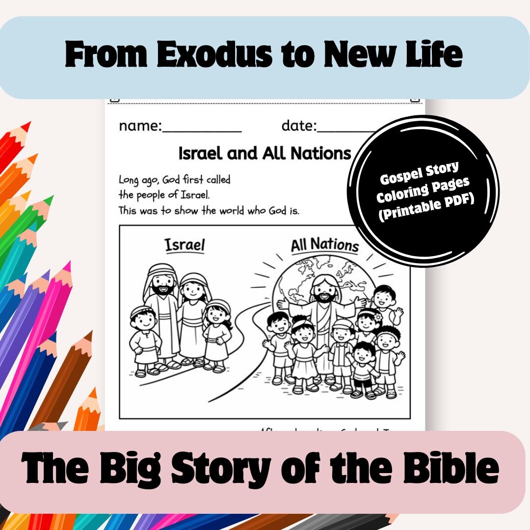 Bible Story Coloring Pages | From Exodus to New Life | Printable PDF - Etsy