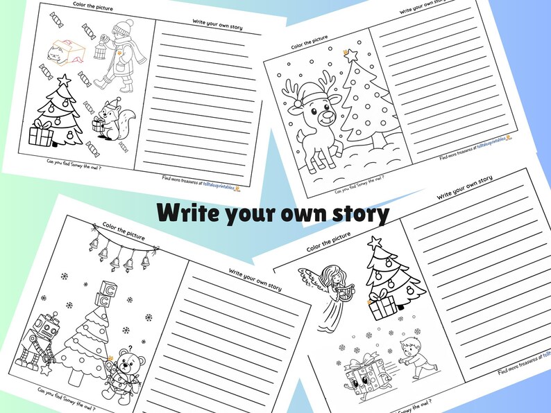 Christmas Story Worksheets for Kids | Write Your Own Story Printable ...