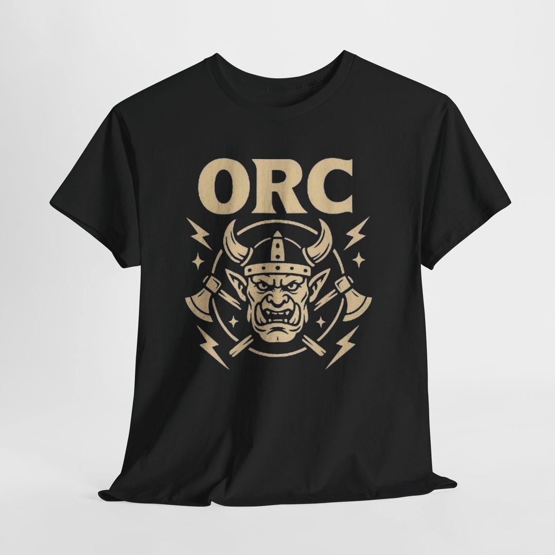 Orc Warrior Helmet Graphic T-shirt | Fantasy Orc Skull Tee - Etsy