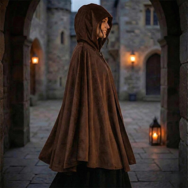 Women's Velvet Hooded Cloak | Medieval, Renaissance, Witchy, Fantasy ...