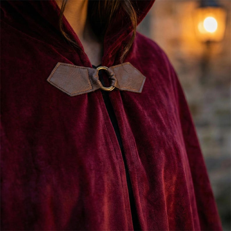 Women's Velvet Hooded Cloak | Medieval, Renaissance, Witchy, Fantasy ...