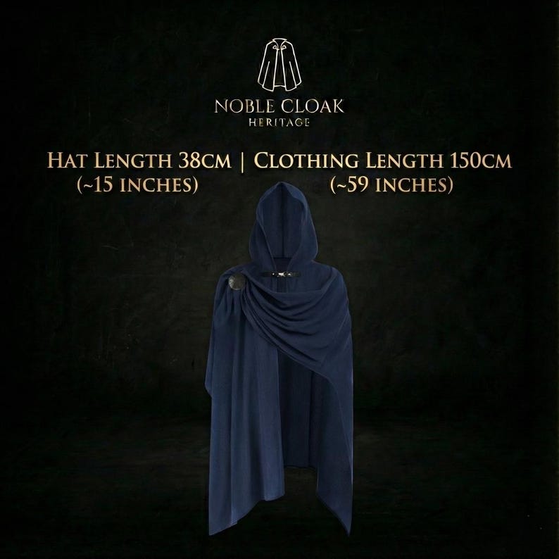 Men's Medieval Hooded Cloak: Viking Cape for LARP & Cosplay - Etsy