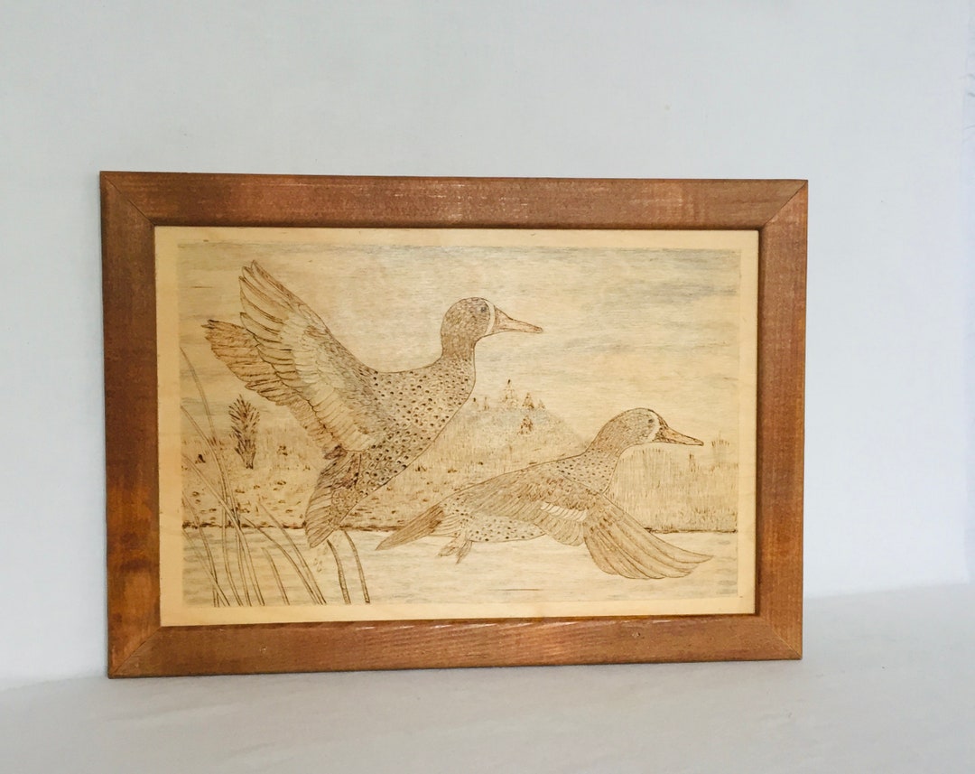 Ducks in Flight Wood Burn Picture - Etsy
