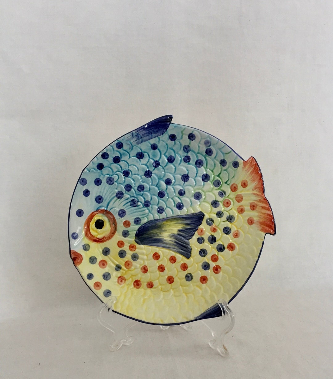 Zanolli Hand Painted Fish Plate - Etsy
