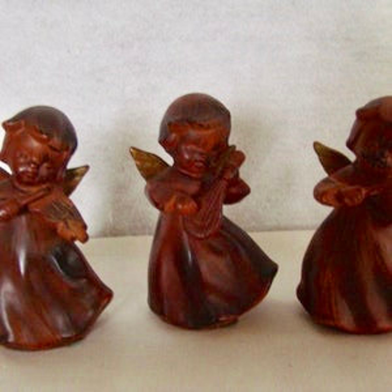 Three Vintage Ceramic Angels Playing Musical Instruments - Etsy