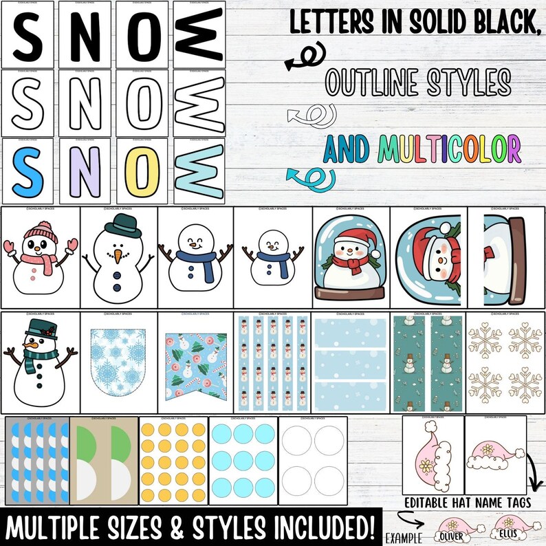 Let It Snow! Bulletin Board and Door Decor | Winter Classroom ...