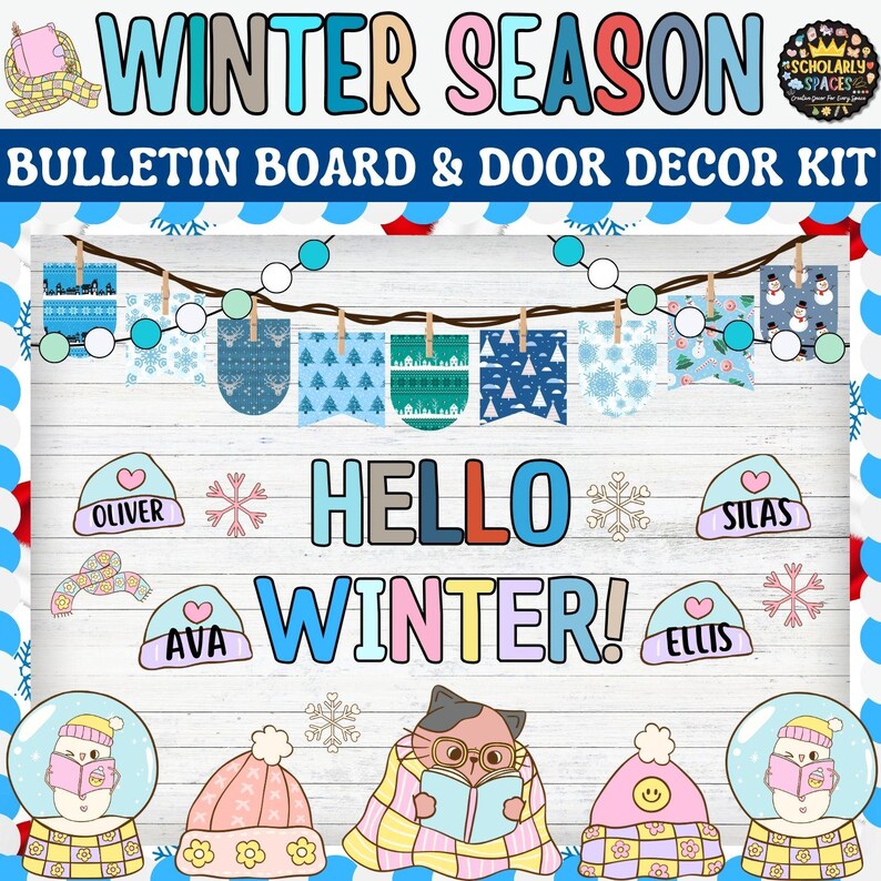 Winter Wonderland Bulletin Board Kit | Cute and Editable Classroom ...