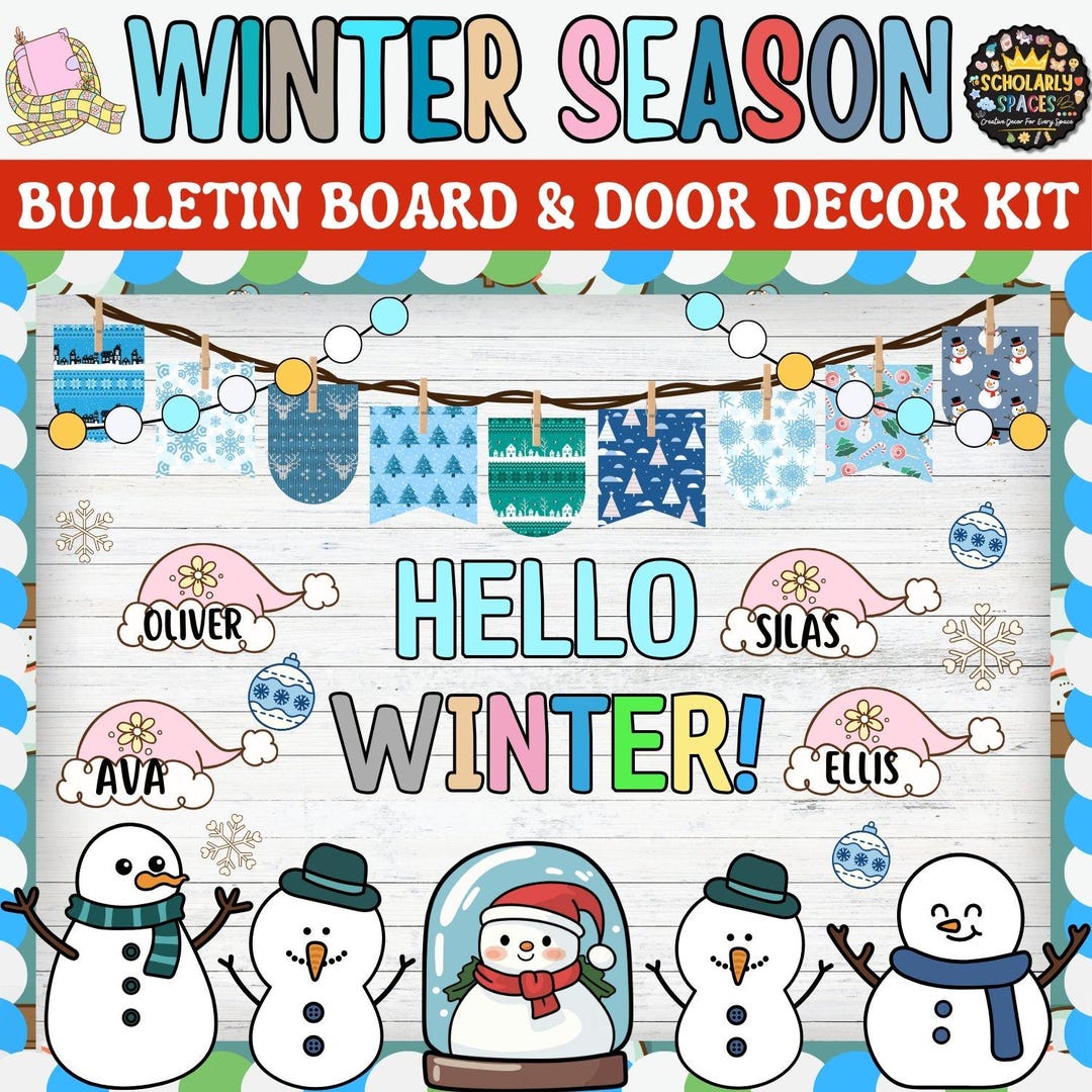Let It Snow! Bulletin Board and Door Decor | Winter Classroom ...