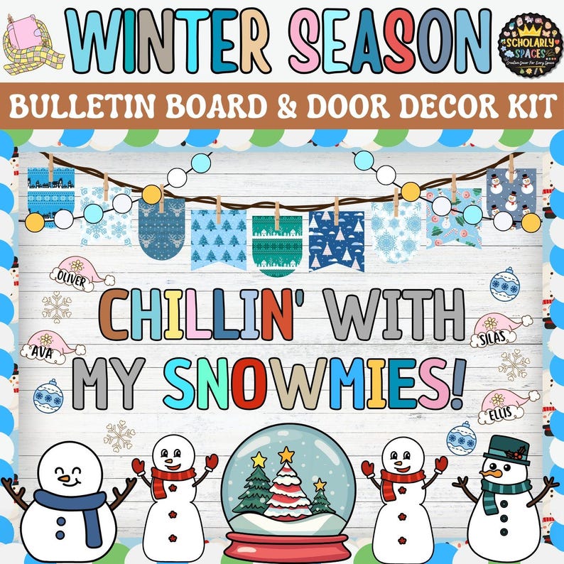 Let It Snow! Bulletin Board and Door Decor | Winter Classroom ...
