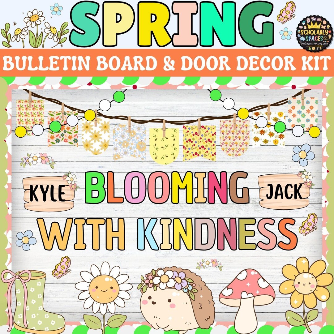 Spring Bulletin Board and Door Decor Kit | Together We Grow Classroom ...