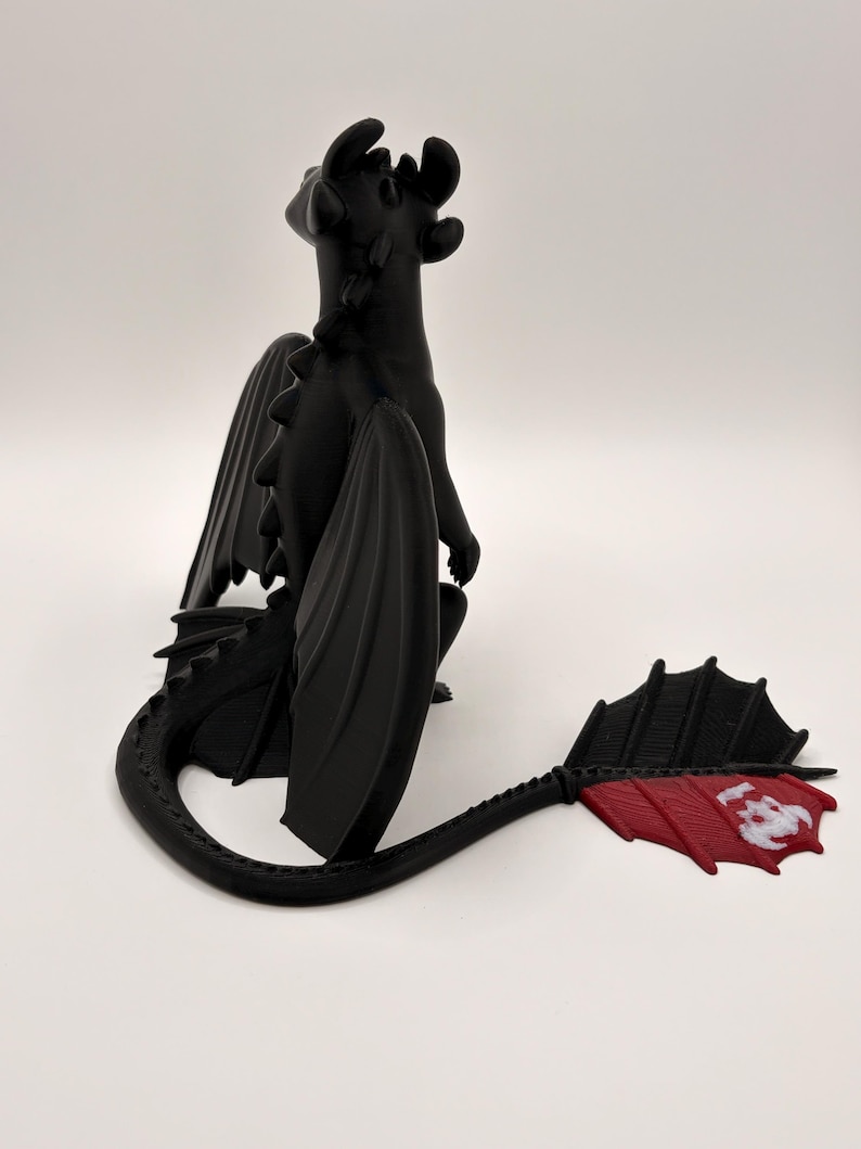 Toothless Dragon Figurine | Night Fury Desk Decor, HTTYD Collectible - Etsy