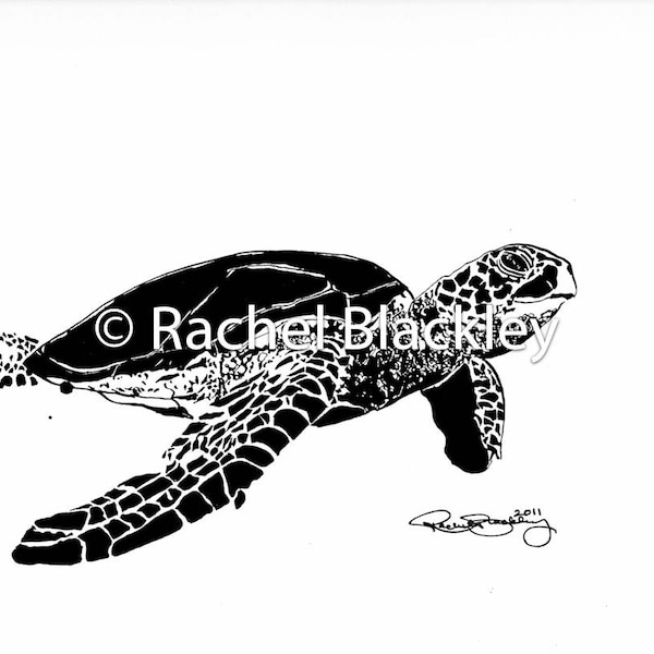Sea Turtle Ink Pen - Etsy