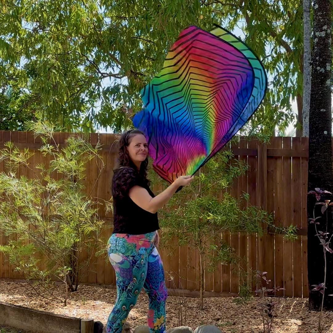 Handmade Silk Infinity Flow Flags – Weighted Dance Flags for Creative ...