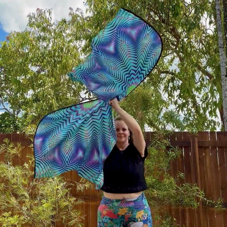 Handmade Silk Infinity Flow Flags – Weighted Dance Flags for Creative ...