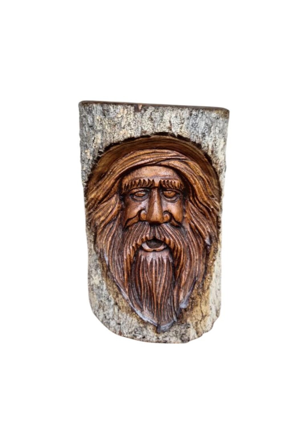 Recycled Wood Art | Face Wooden Log | Art Figure - Etsy
