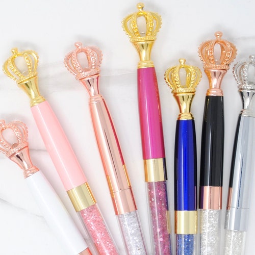 QUEEN CROWN PEN Large Crown Top Pens Crystal Gem Wedding - Etsy