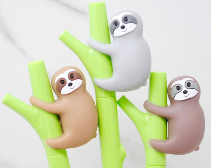 SLOTH | Sloth Fine Tip Pen | Gel Pen | Cute Animal Pens | Colorful ...