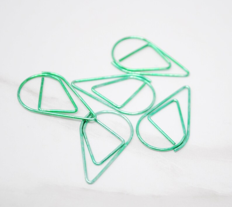 TEARDROP PAPER CLIPS 5pc Multiple Colors Planner | Etsy
