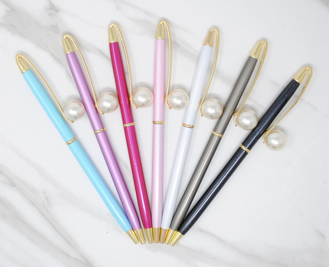 SLIM PEARL PEN | Large Pear Pen, Wedding Guest Book Pen, Planner Pens ...