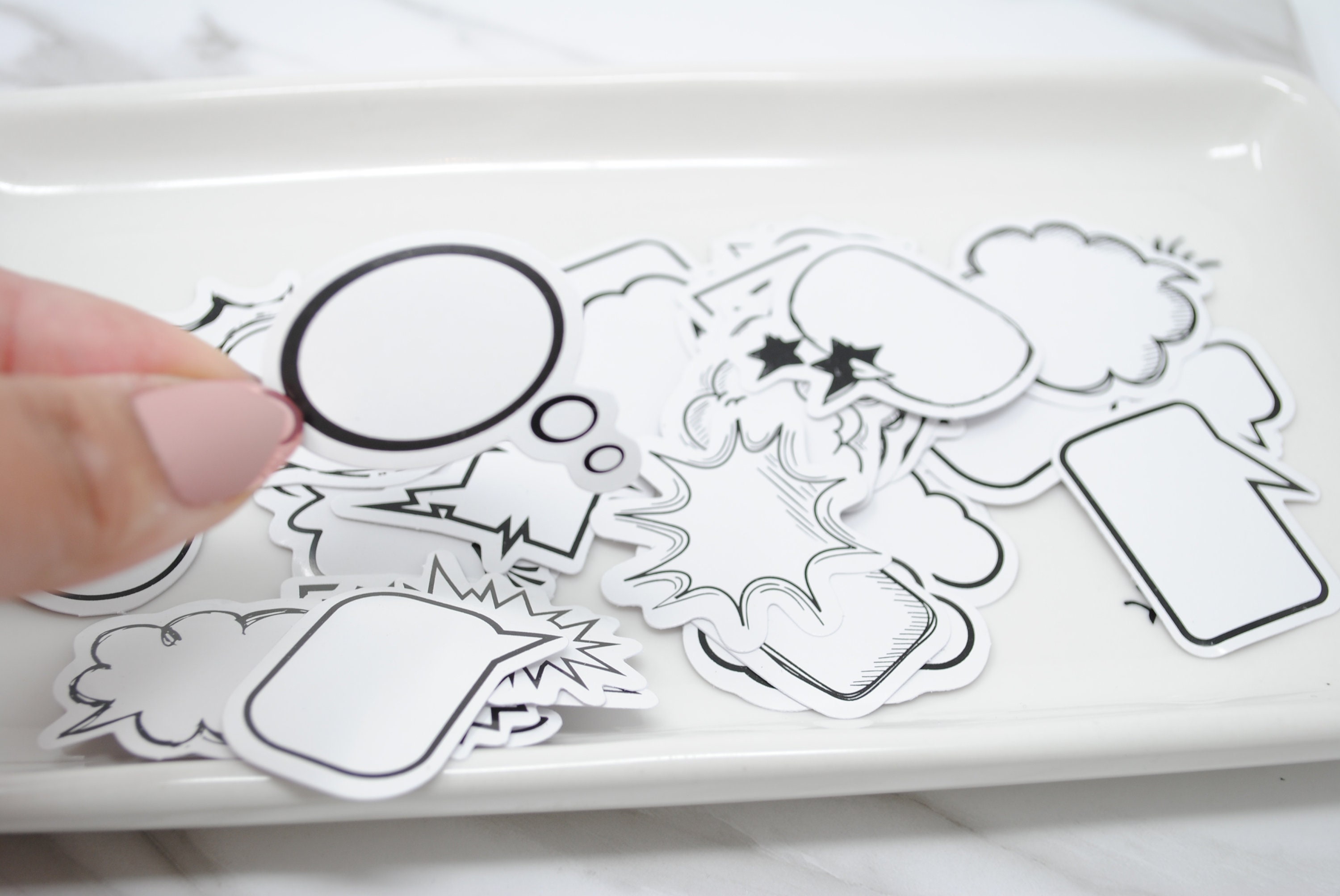 THOUGHT BUBBLE STICKERS 45pc Cartoon Speech Bubble | Etsy