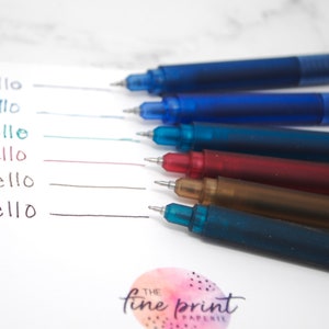 Retro Color Ink Gel Pens 6pc Vintage Color Ink Pens Red Yellow Blue ...