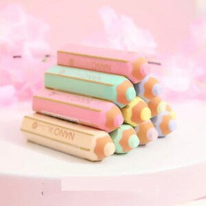 Pastel Eraser in Pencil Shape Colorful Pastel Eraser Ombre - Etsy