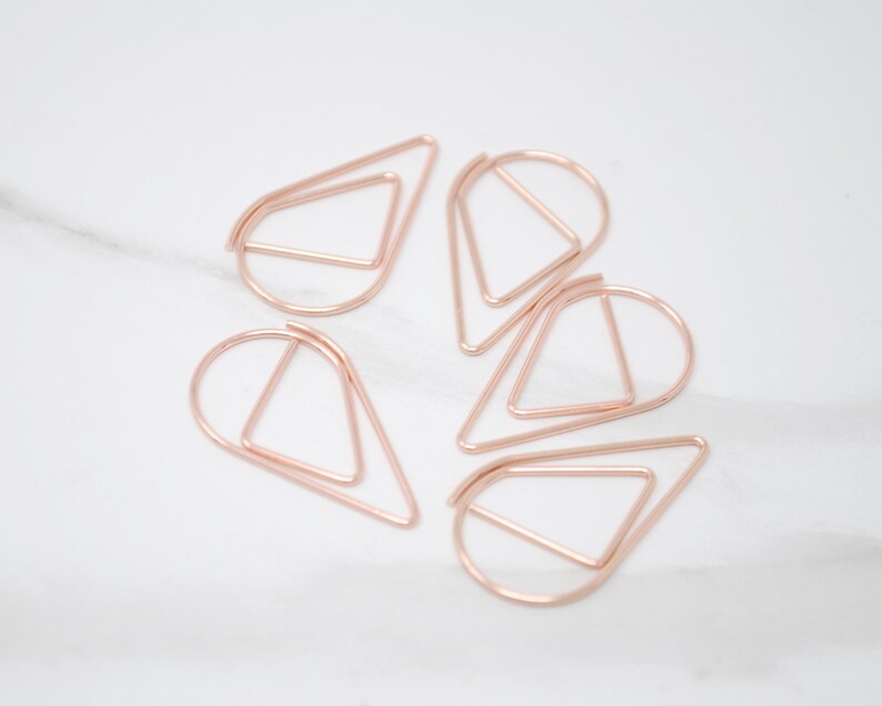 TEARDROP PAPER CLIPS 5pc Multiple Colors Planner | Etsy
