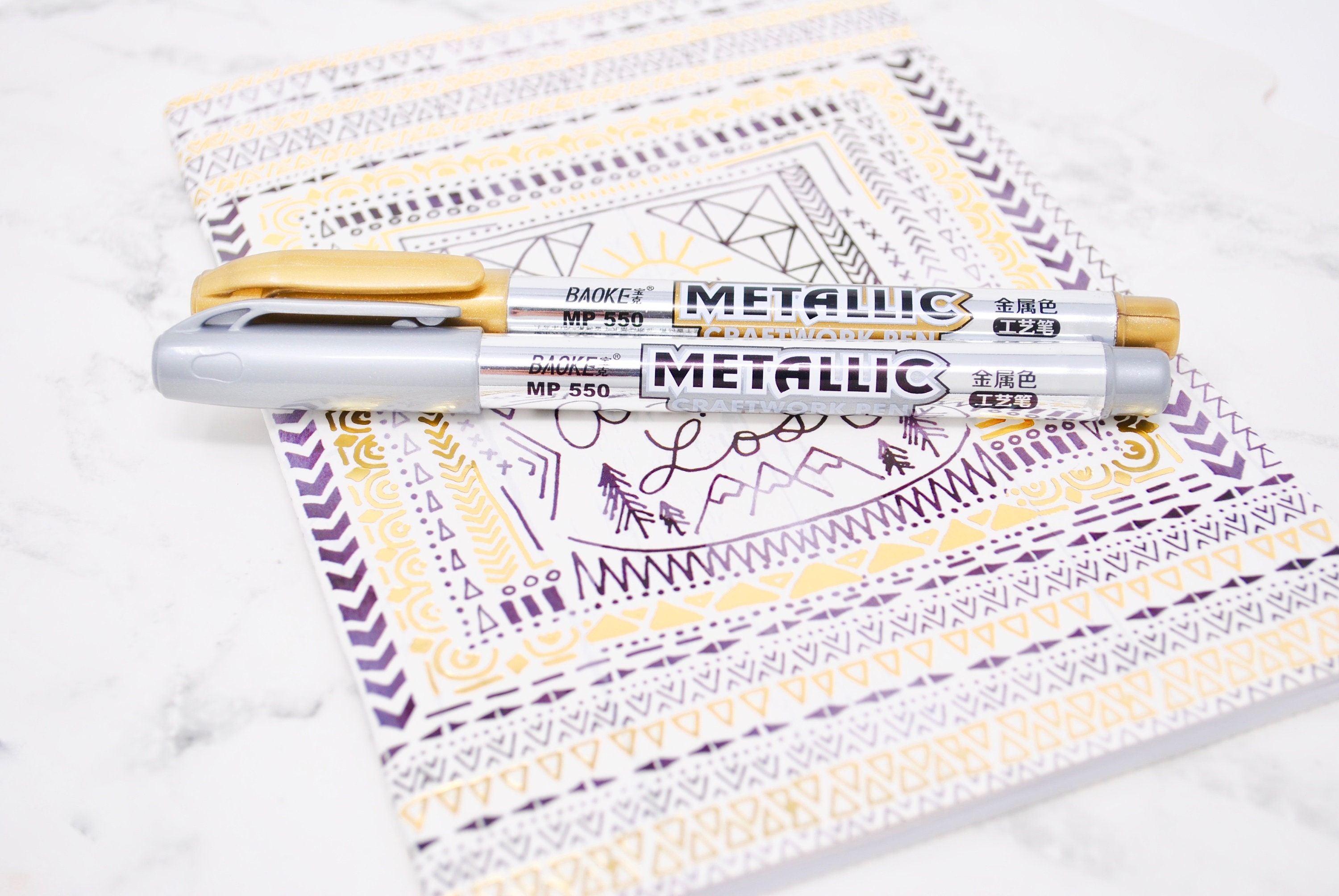 METALLIC GOLD or SILVER Marker Metallic Paint marker Photo | Etsy