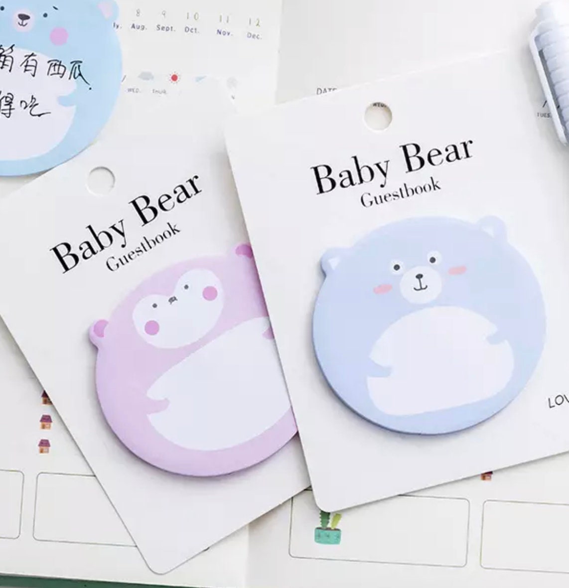 Bear Memo Notes 1pc set Planner Animal Notes Office | Etsy