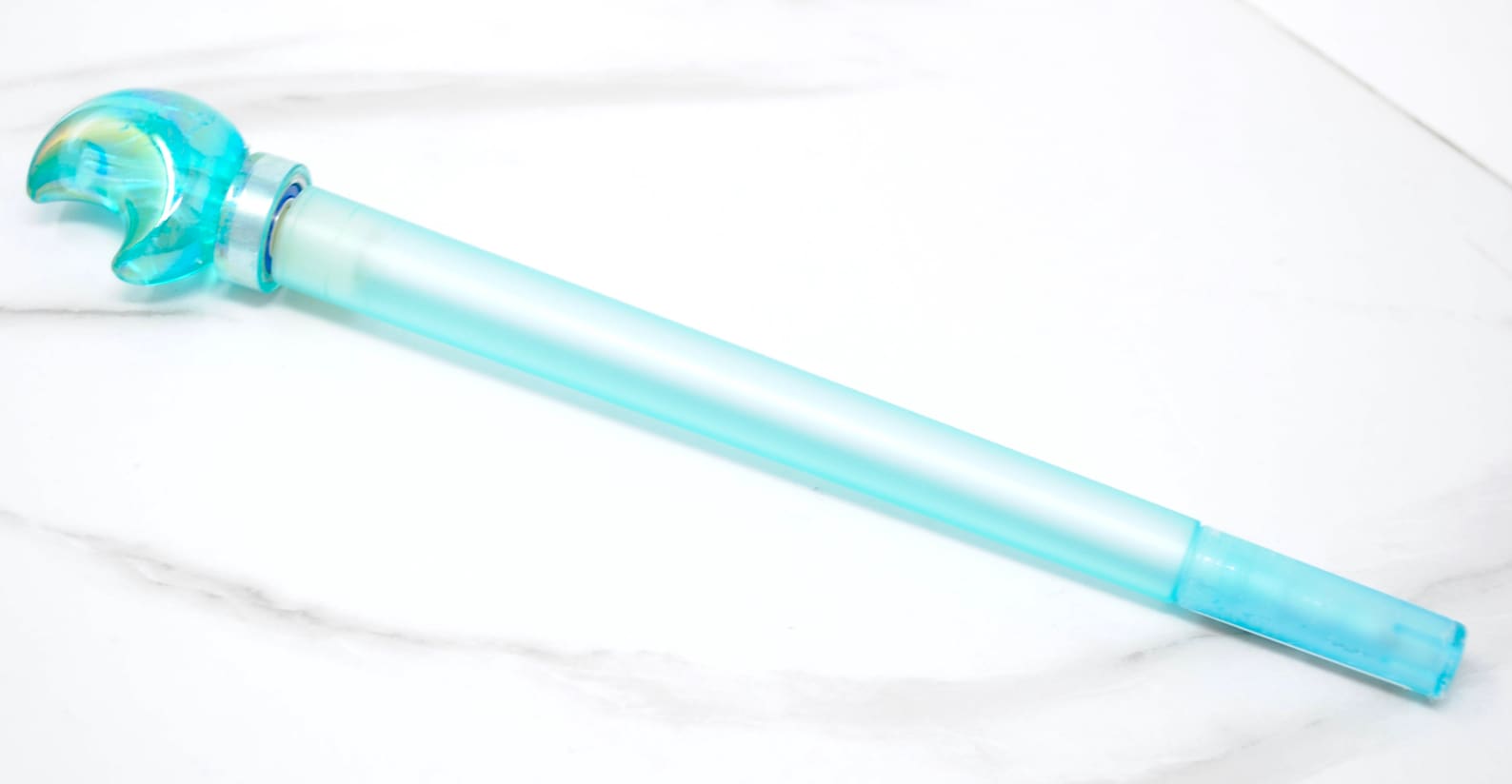 GLASSY CRESCENT MOON Pen 1pc Iridescent Moon Pen Pretty | Etsy