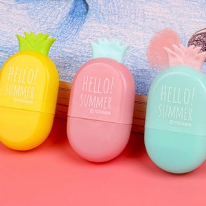 MINI PINEAPPLE ERASER School Pencil Pine Apple Eraser Cute Fruit ...