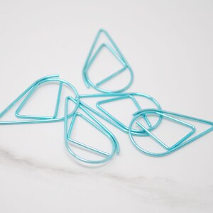 TEARDROP PAPER CLIPS 5pc, Multiple Colors Planner Supplies. Gold ...