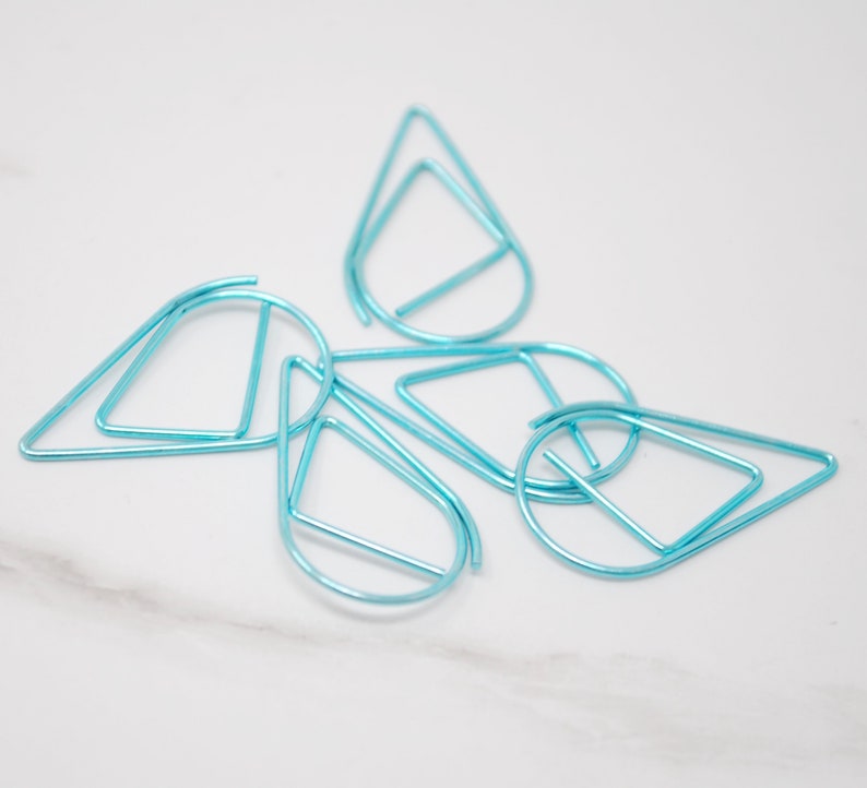 TEARDROP PAPER CLIPS 5pc Multiple Colors Planner | Etsy