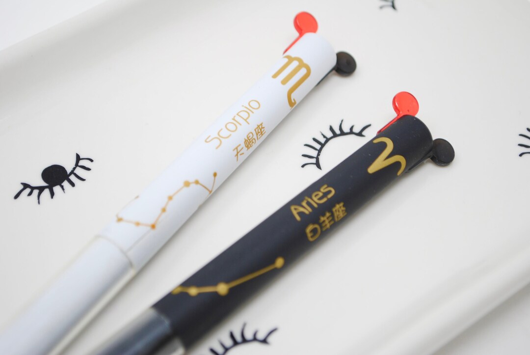 ZODIAC ASTROLOGY PEN - 2 in 1 Ink Colors | Constellation Pen | Multi ...