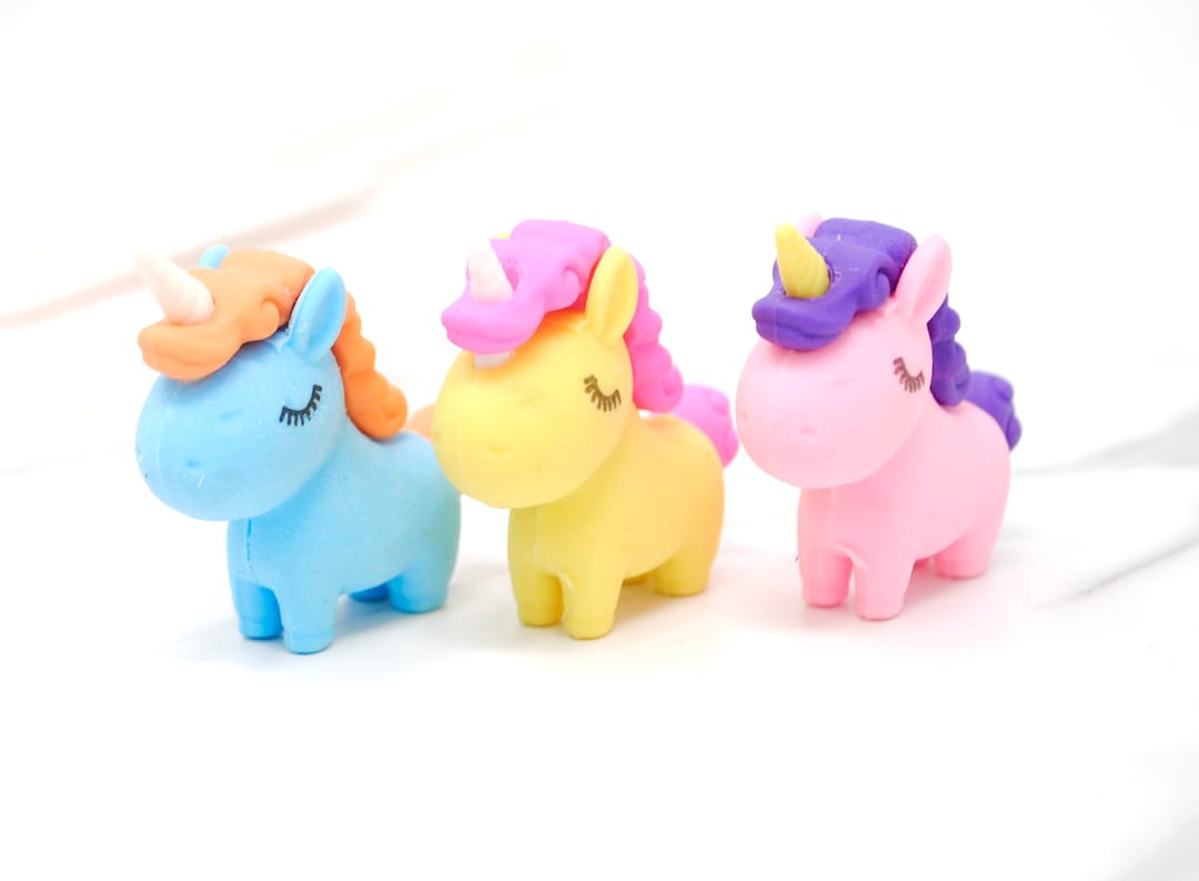 MINI UNICORN ERASER 1pc | Cute Pencil Eraser | Mini Rubber Erasers ...