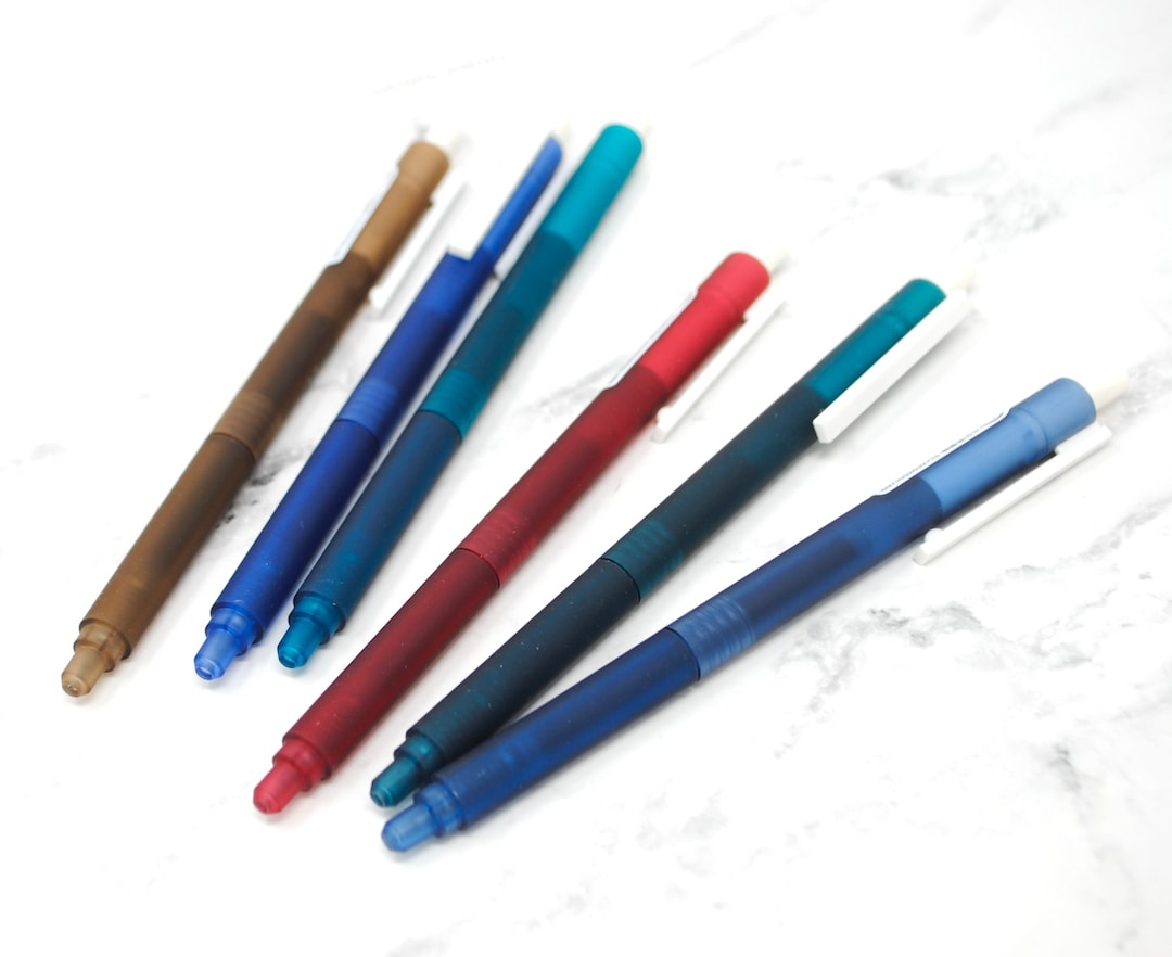 Retro Color Ink Gel Pens 6pc Vintage Color Ink Pens Red Yellow Blue ...
